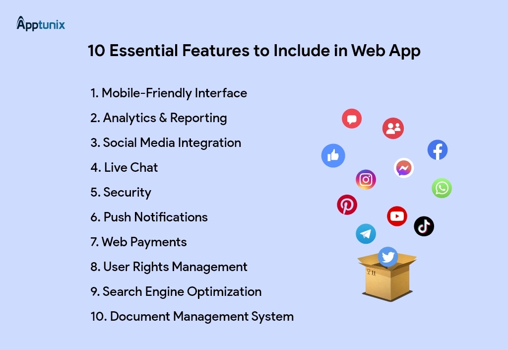 Top 10 Essential Features to Include While Building a Web App