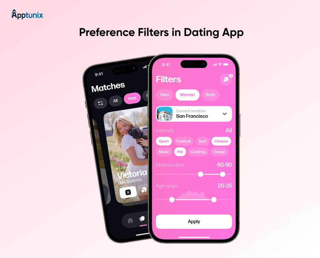 Preference filters in dating app