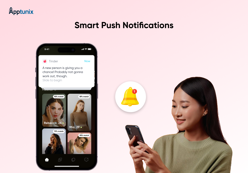 smart push notifications in dating app